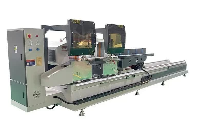 HEAVY DUTY Double Head Aluminium Cutting Machine MTE 550*5000 ...