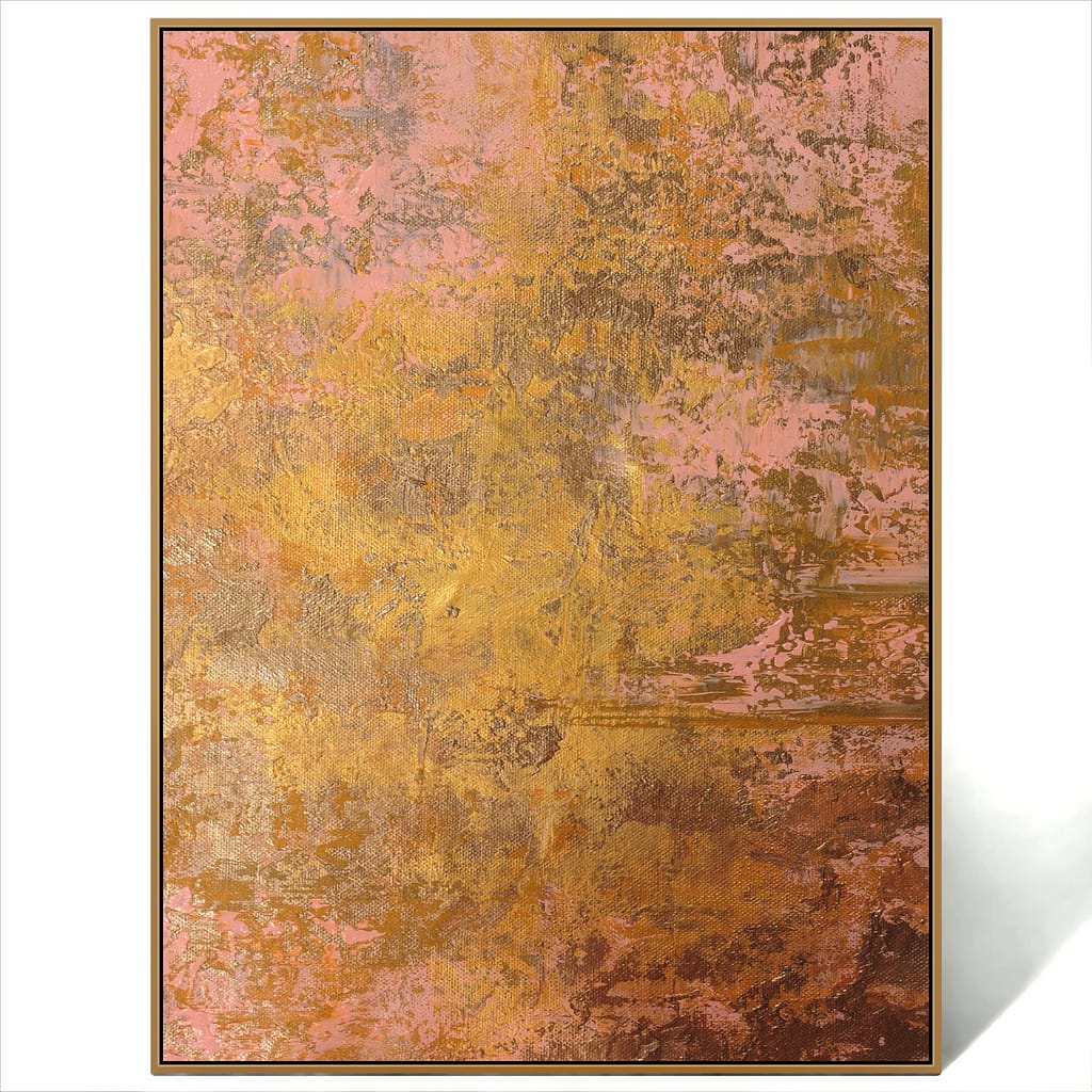 Abstract Gold Wall Art Canvas Painting For Room Wall Decoration - Kriva ...