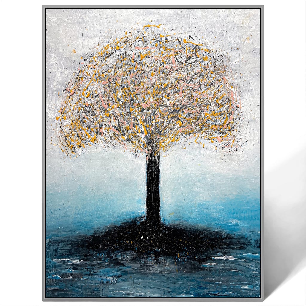 Modern Tree Wall Art Canvas Abstract Textured Painting For Home Wall ...