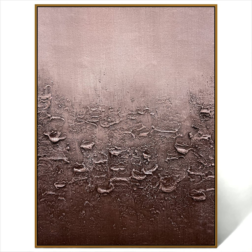 Modern Minimal Brown Wall Art Textured Painting On Canvas For Wall ...