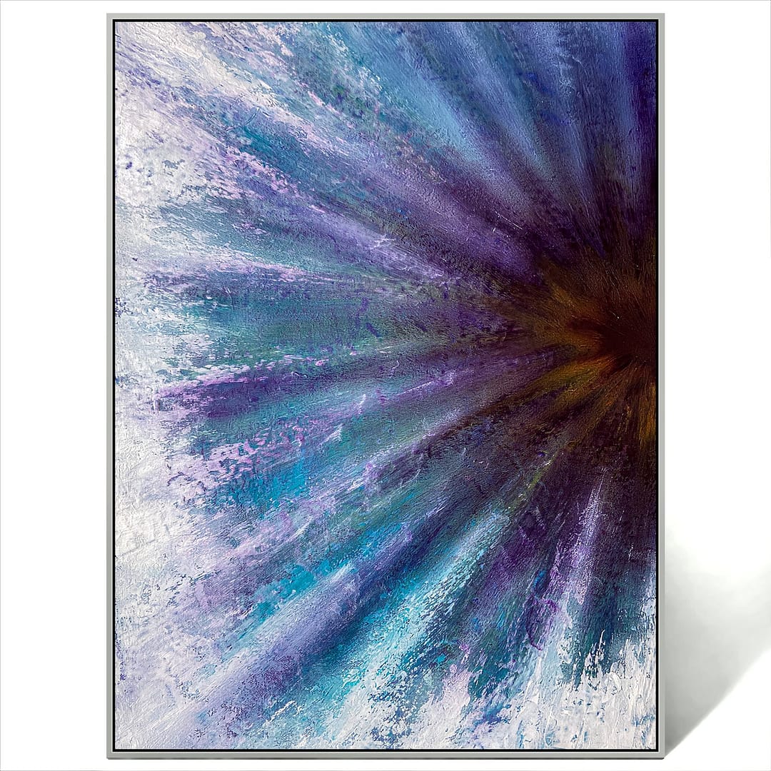 Abstract Purple Bloom Art Work On Canvas Wall Decor Painting - Kriva ...